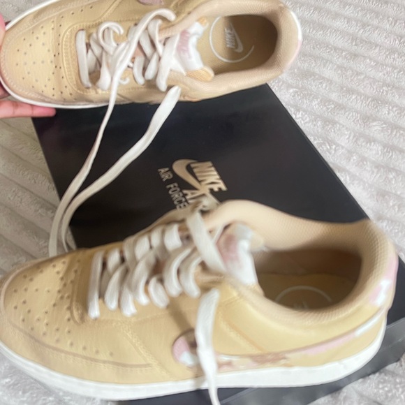 Nike | Shoes | Nike Air Force Light Tan Sneakers | Poshmark